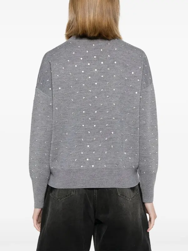 Rabanne Crystal-embellished Jumper - Grey
