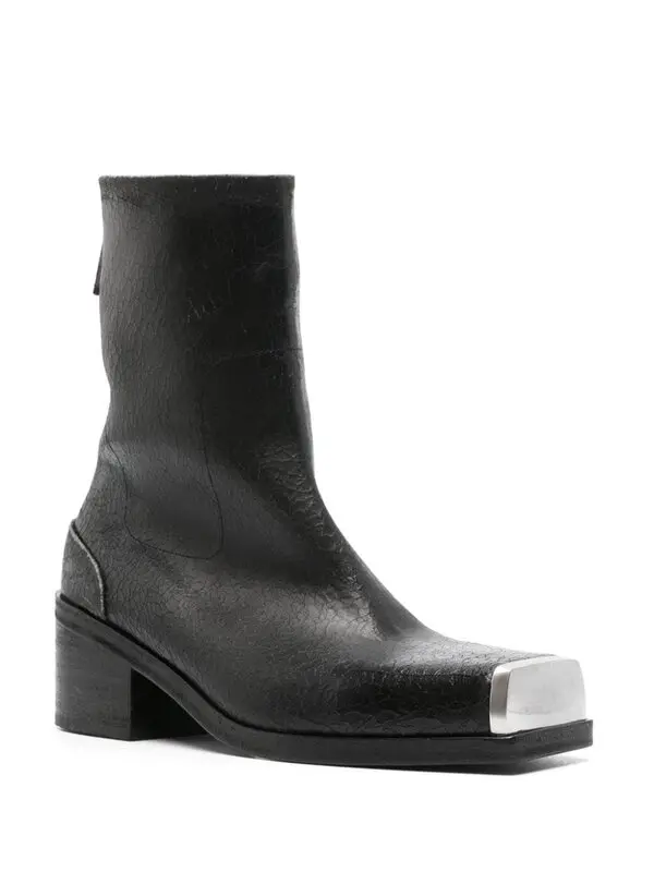 Marsèll Metal-toecap Crinkled Boots - Black
