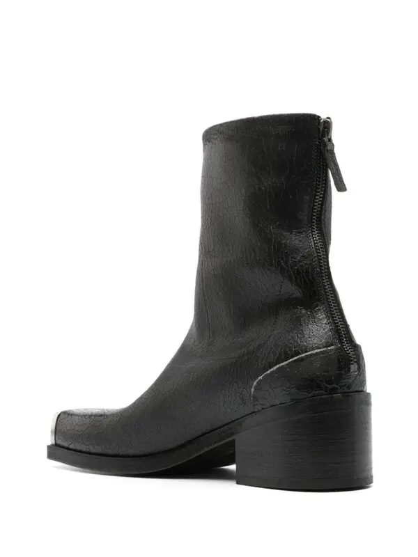 Marsèll Metal-toecap Crinkled Boots - Black
