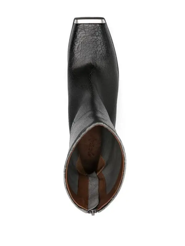 Marsèll Metal-toecap Crinkled Boots - Black