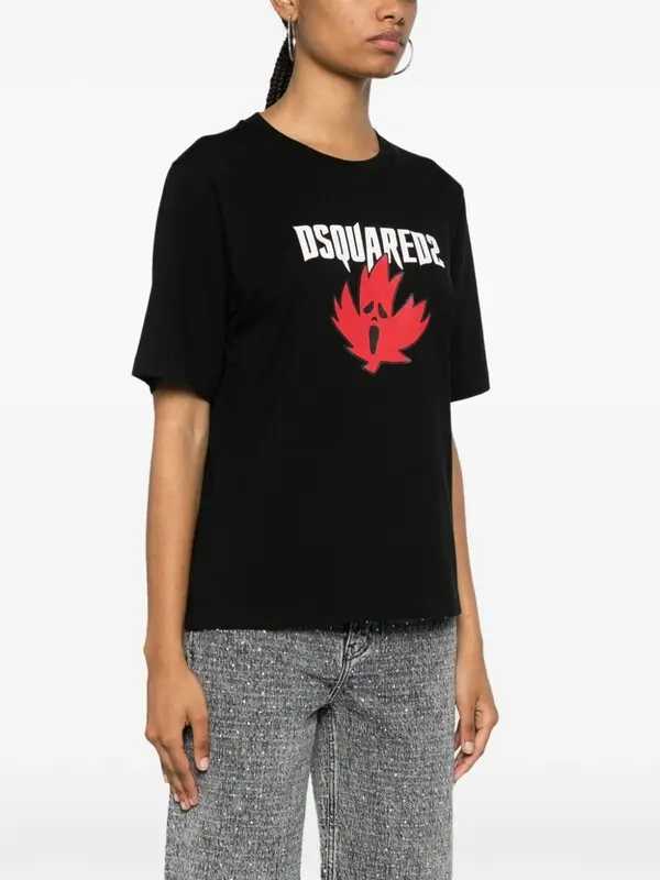 Dsquared2 Horror Maple Leaf T-shirt - Black