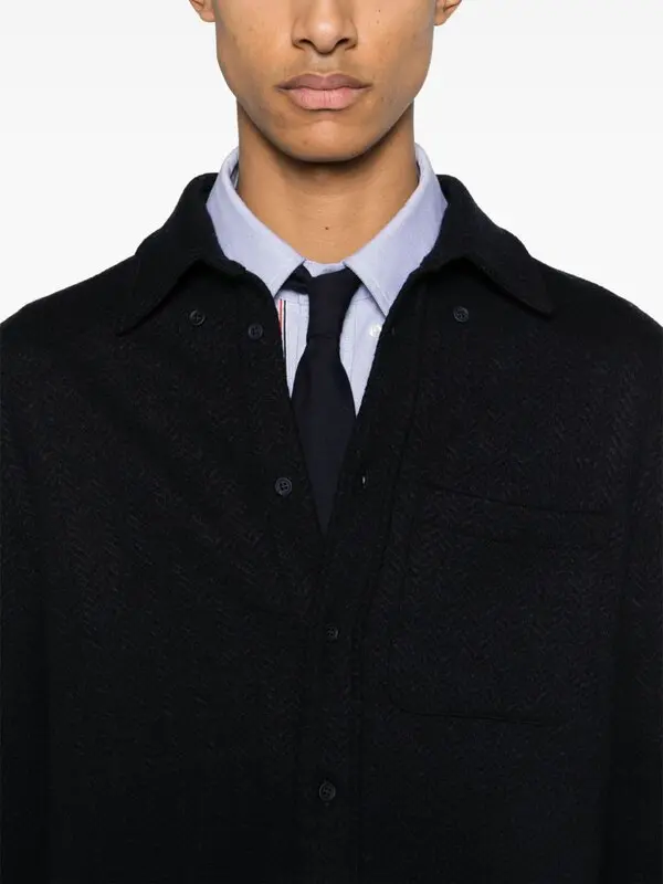 Thom Browne Herringbone Cotton Overshirt