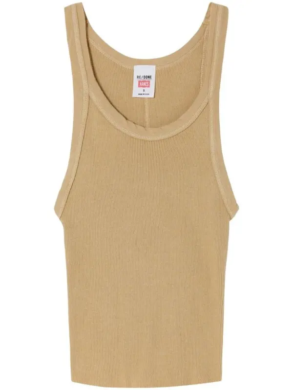 RE/DONE Ribbed-knit Tank Top