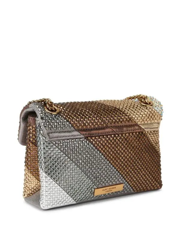 Kurt Geiger Kensington Embellished Shoulder Bag - Gold