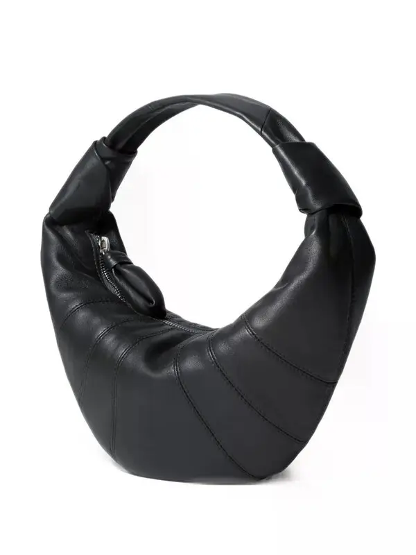 LEMAIRE Mini Fortune Croissant Bag In Leather - Black