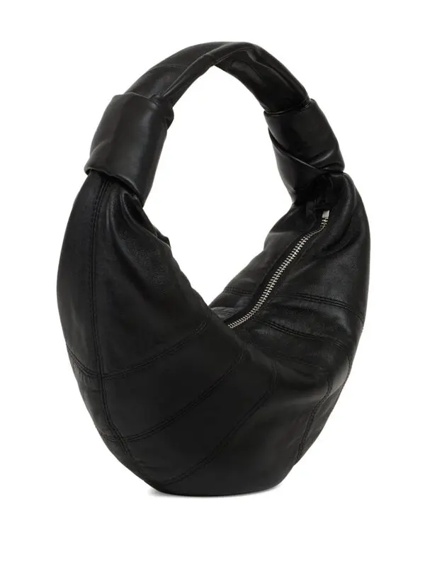 LEMAIRE Mini Fortune Croissant Bag In Leather - Black