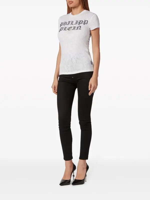 Philipp Plein Crystal-embellished T-shirt - White