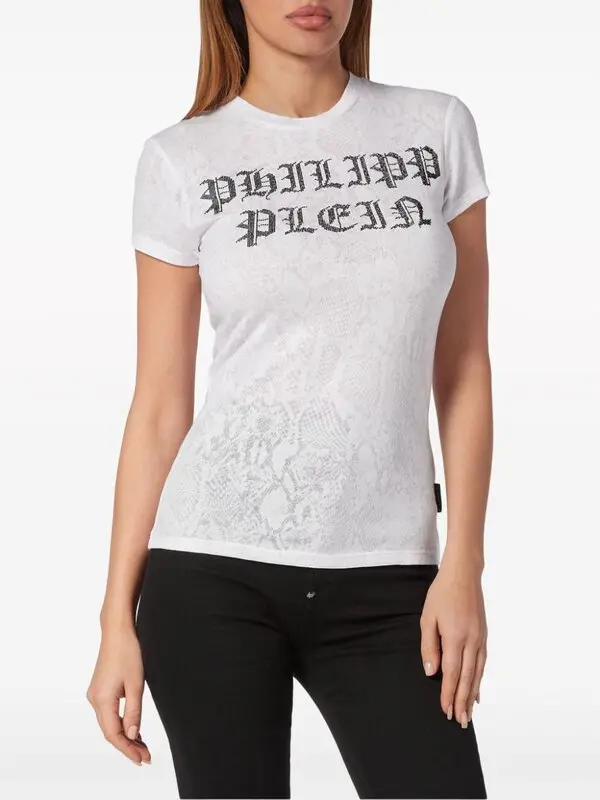 Philipp Plein Crystal-embellished T-shirt - White