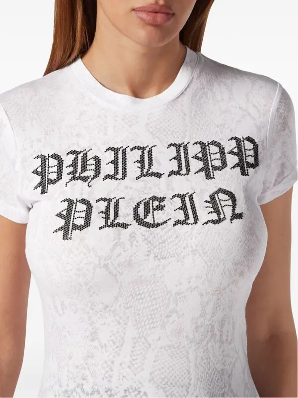 Philipp Plein Crystal-embellished T-shirt - White