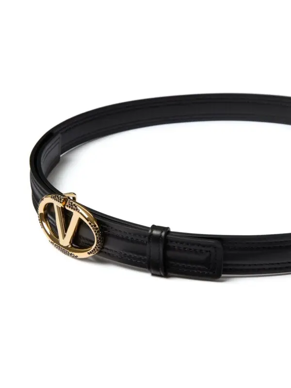 Valentino Garavani 20mm Vlogo The Bold Edition Belt In Black  display picture 3