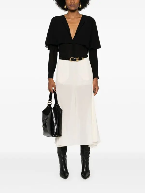 Chloé Georgette Cropped Trousers - Neutrals
