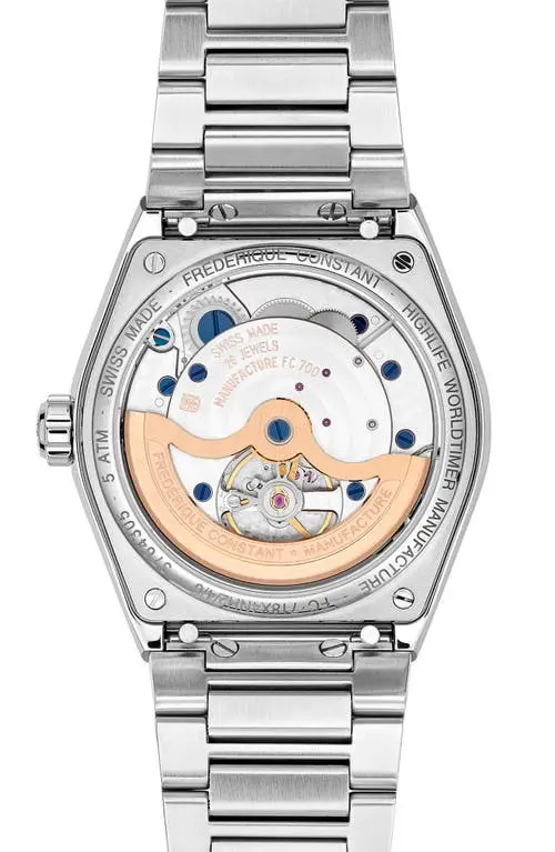FREDERIQUE CONSTANT Highlife Worldtimer Manufacture Automatic Watch - Silver-tone