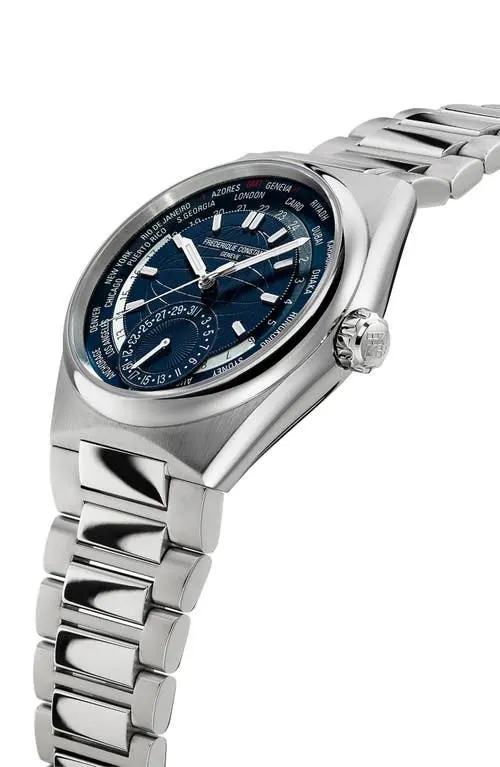 FREDERIQUE CONSTANT Highlife Worldtimer Manufacture Automatic Watch - Silver-tone