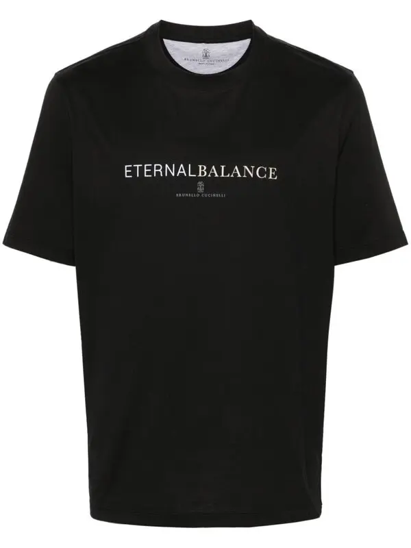 Brunello Cucinelli Text-print Cotton T-shirt