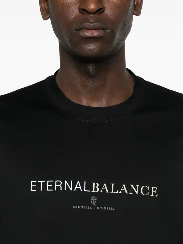 Brunello Cucinelli Text-print Cotton T-shirt