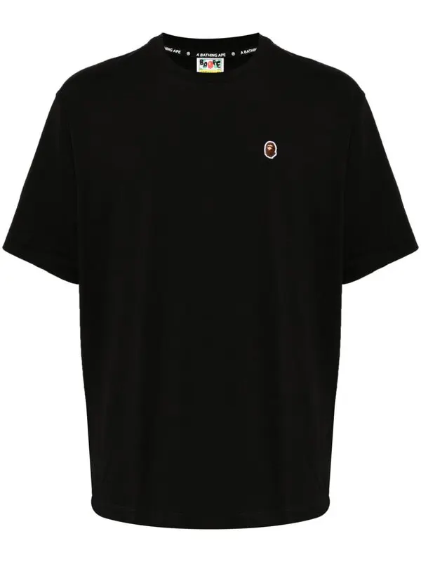 A BATHING APE Embroidered-logo Cotton T-shirt - Black