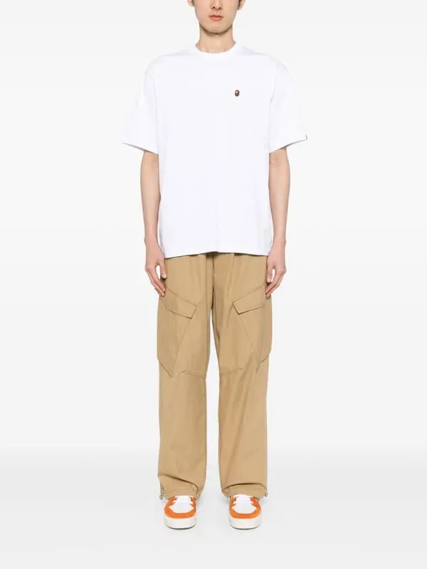 A BATHING APE Embroidered-logo Cotton T-shirt - White