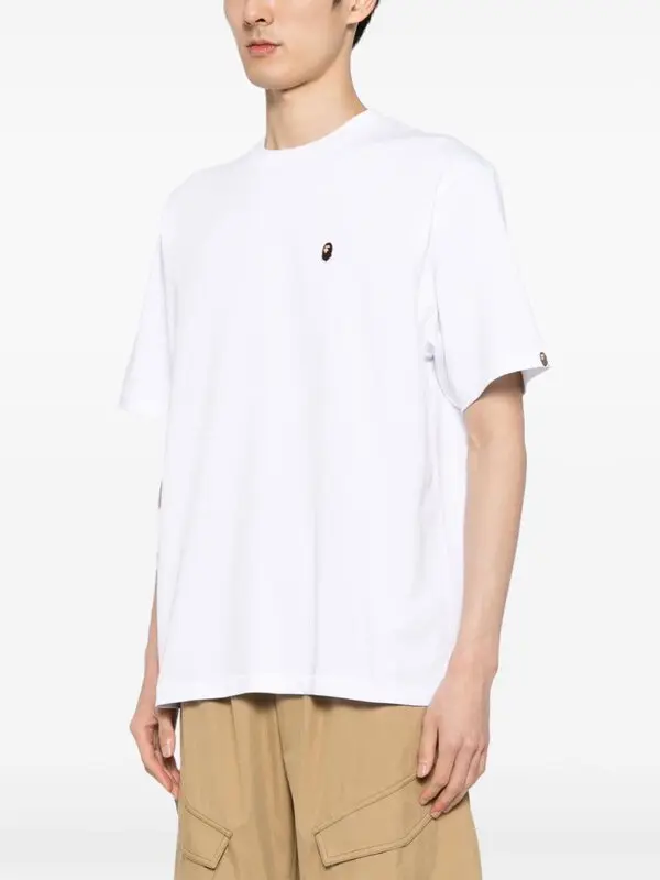 A BATHING APE Embroidered-logo Cotton T-shirt - White