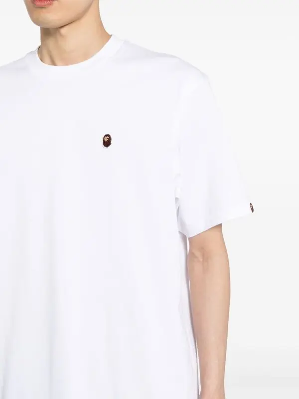 A BATHING APE Embroidered-logo Cotton T-shirt - White