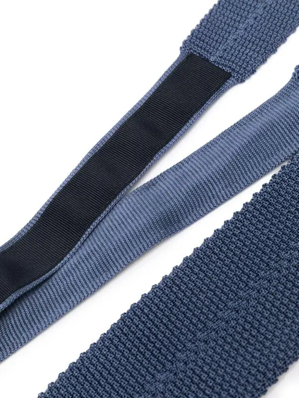 Brunello Cucinelli Knitted Silk Tie - Blue