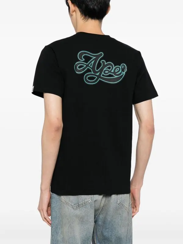 A BATHING APE Logo-print Cotton T-shirt - Black