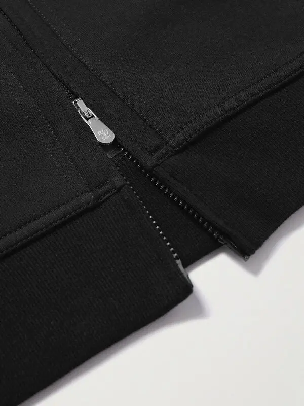 Brunello Cucinelli Cotton-blend Jersey Zip-up Hoodie - Black