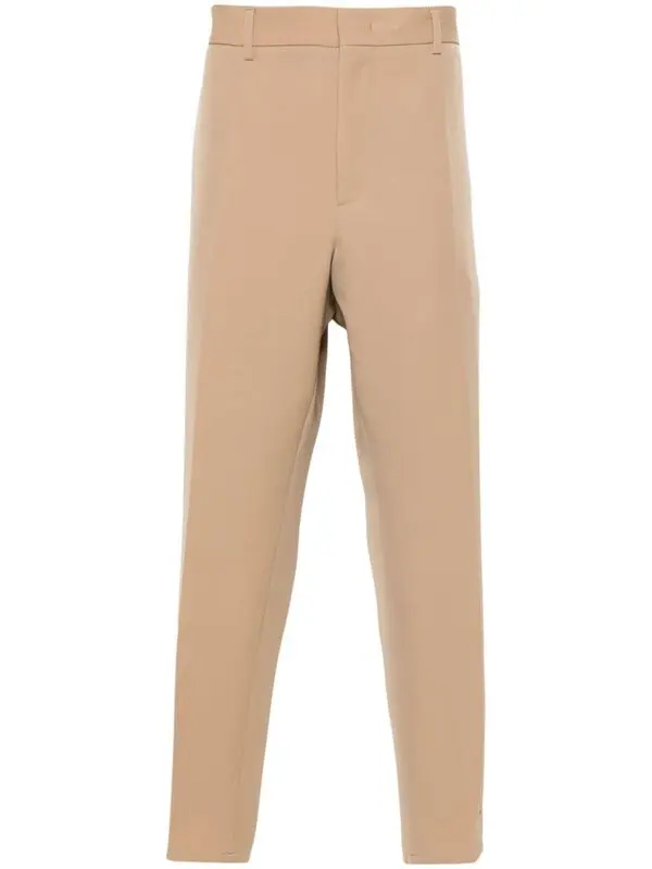 JIL SANDER Tapered Wool Trousers - Neutrals