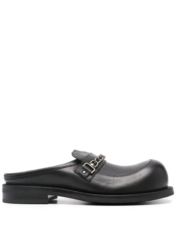 Martine Rose Chain-detailed Leather Mules
