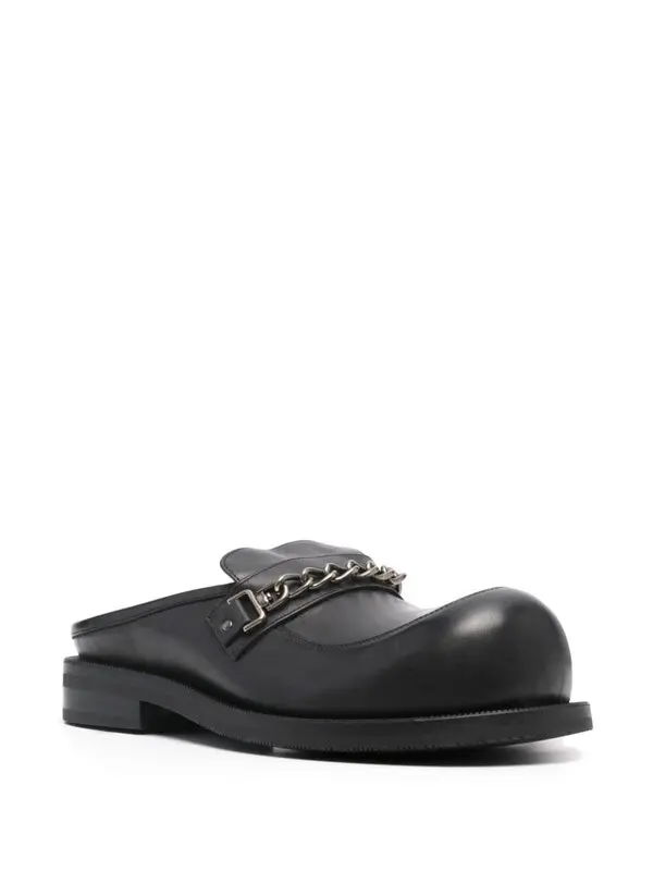 Martine Rose Chain-detailed Leather Mules
