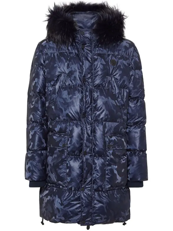 Philipp Plein Camouflage-print Padded Parka Coat