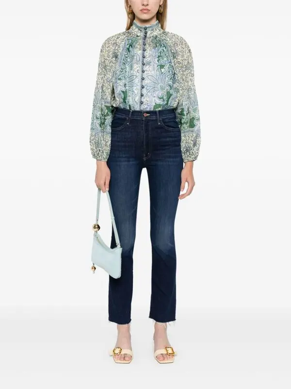MOTHER The Hustler Flood Straight-leg Jeans - Blue