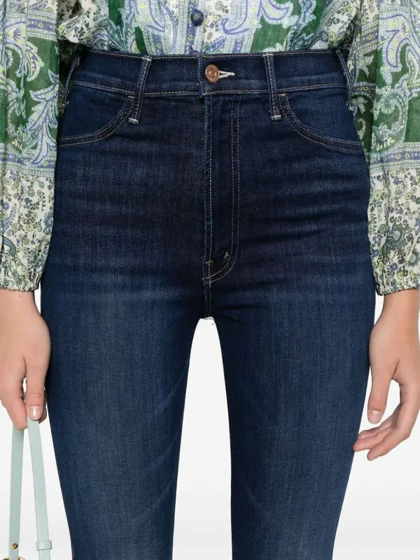 MOTHER The Hustler Flood Straight-leg Jeans - Blue