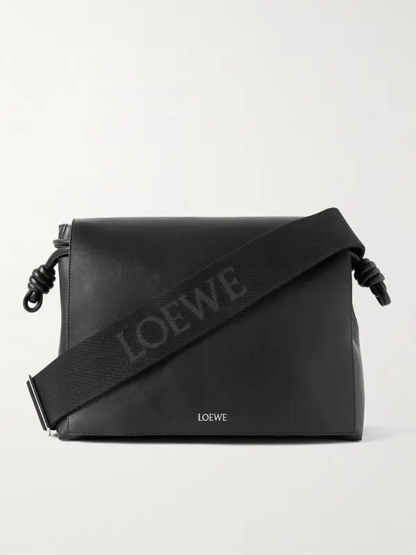 Loewe Flamenco Leather Messenger Bag - Black