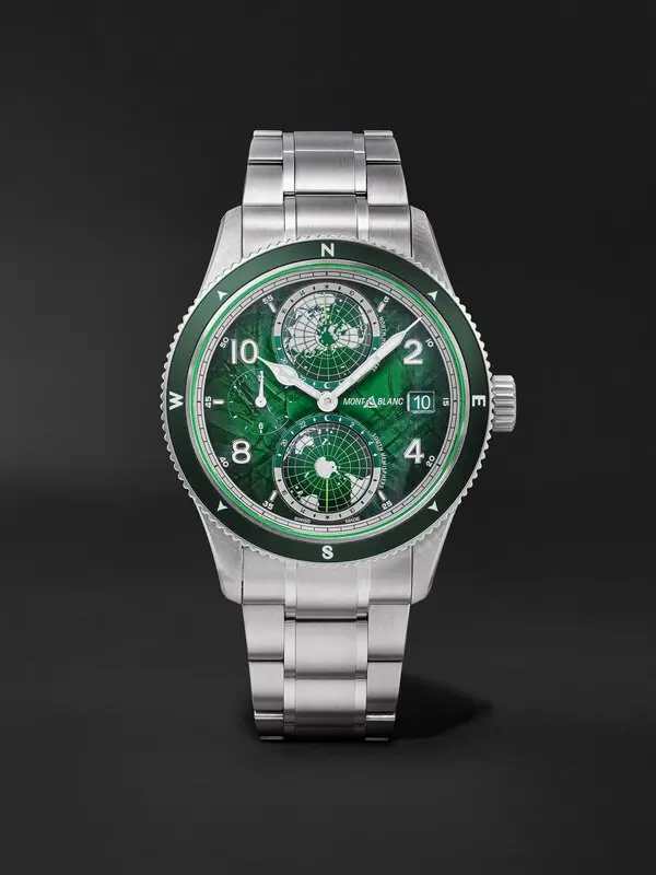 Montblanc 1858 Geosphere 0 Oxygen Automatic 42mm Titanium And Ceramic Watch - Green