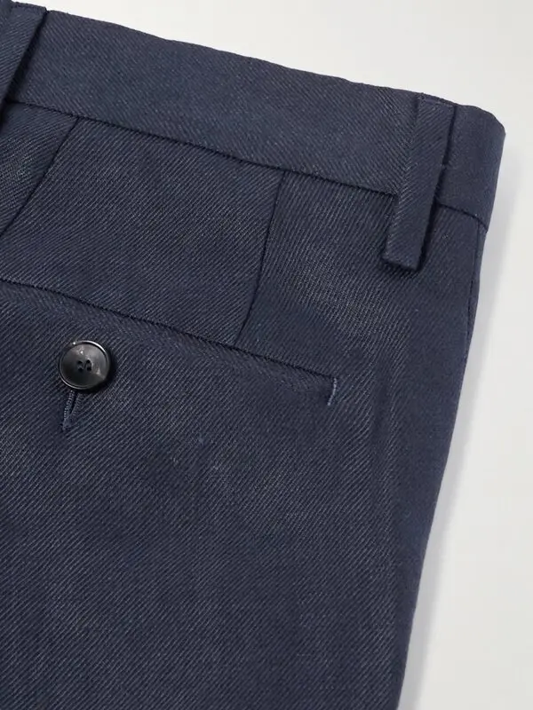 Mr P. Philip Straight-leg Linen-twill Suit Trousers