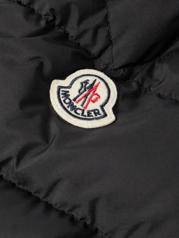Moncler Grosgrain-trimmed Logo-appliquéd Quilted Shell Down Jacket