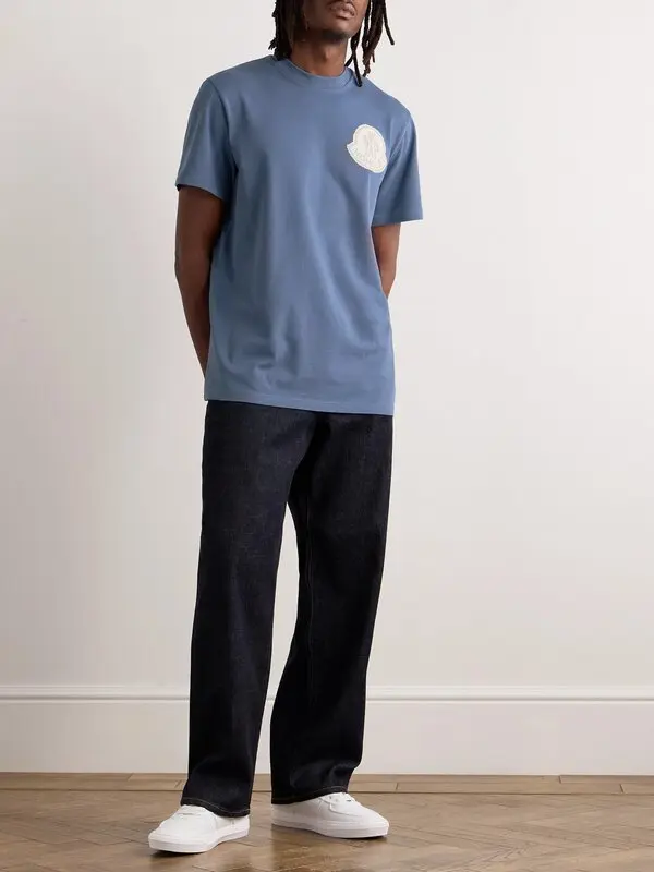 Moncler Logo-appliquéd Cotton-jersey T-shirt