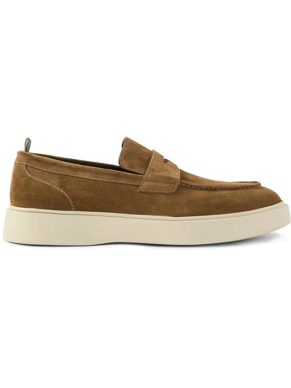 Officine Creative Frame Suede Penny Loafers