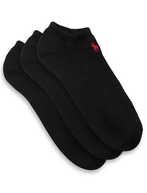 Polo Ralph Lauren 3-pack Classic Sport Ped Socks - Black