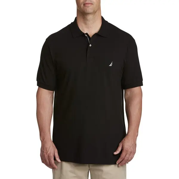 NAUTICA Stretch Piqué Polo Shirt - Black