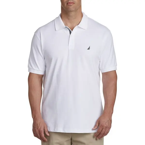 NAUTICA Stretch Piqué Polo Shirt - White