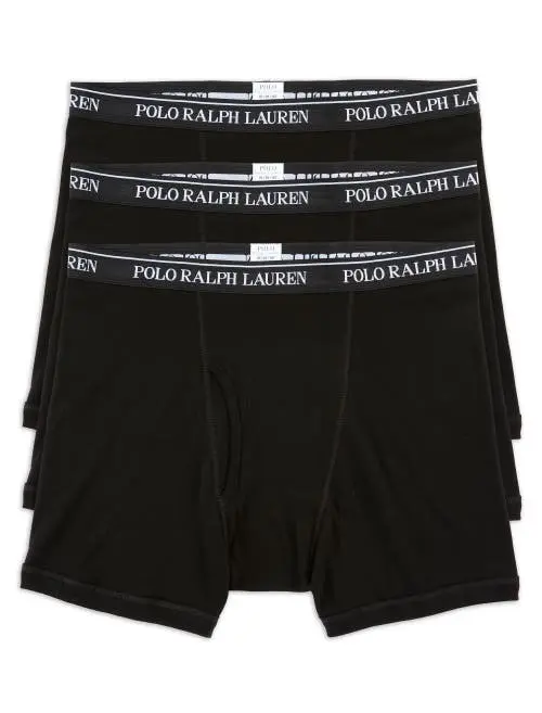 Polo Ralph Lauren Big & Tall 3-pk Boxer Briefs - Black