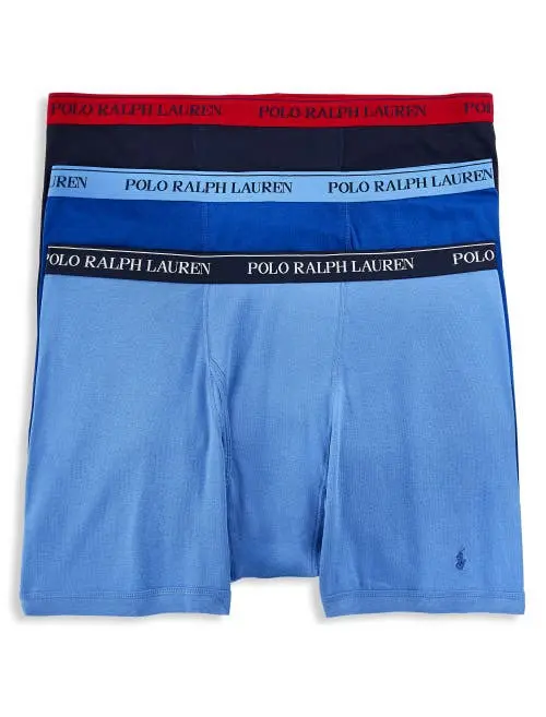 Polo Ralph Lauren Big & Tall 3-pk Boxer Briefs - Blue