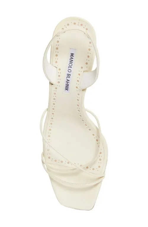 Manolo Blahnik Ninfea Slingback Sandal - Ivory