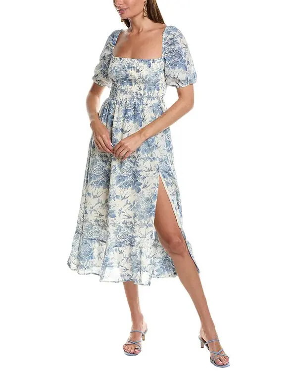 knee length dresses for ladies Beige Rochelle Mesh Midi Dress main image 0