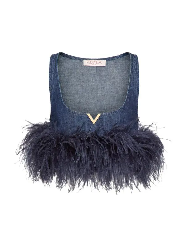 Valentino Garavani Chambray Top - Denim