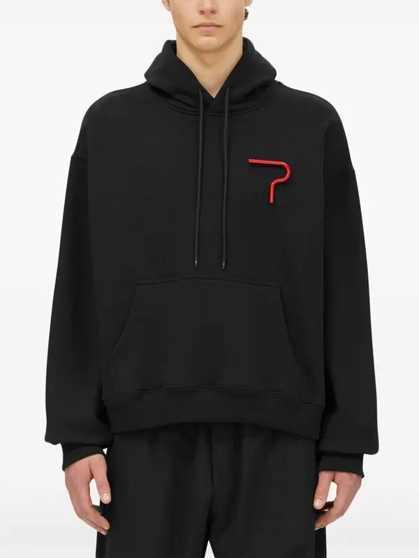 MSGM Logo Appliqué Drawstring Hoodie