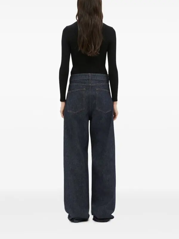 MSGM Rhinestone-embellished Wide-leg Jeans