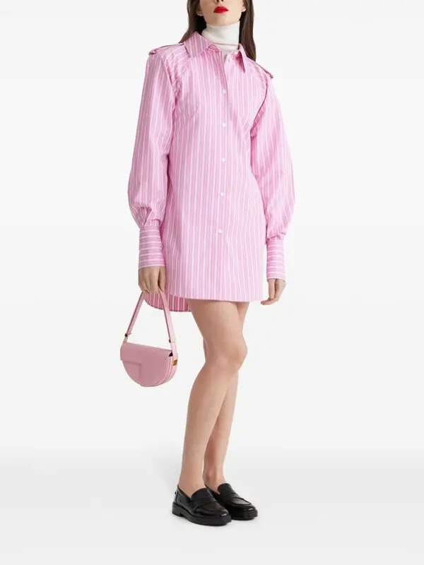 PATOU Striped Mini Shirt Dress