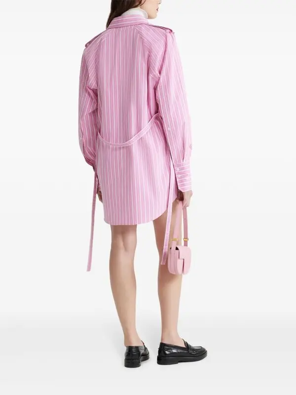PATOU Striped Mini Shirt Dress